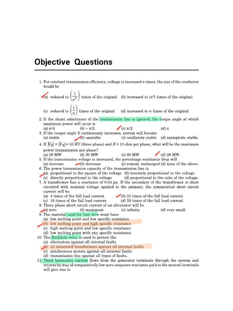 EE Source Objective Questions (2) | PDF
