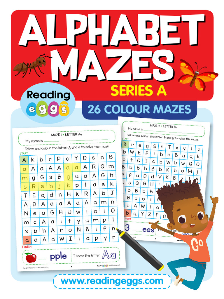 AU_RE_Alphabet_Maze_Colour_Booklet [in hết cho Elijah, ss, mm] | PDF ...