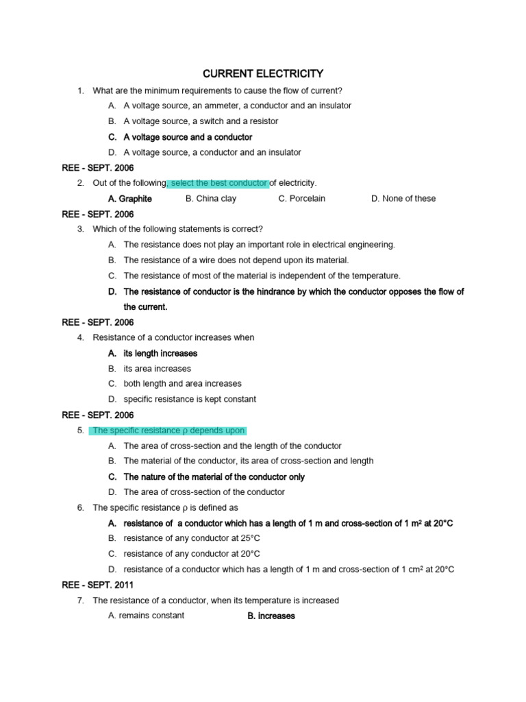 Understanding Current Electricity Concepts | PDF | Inductance | Inductor