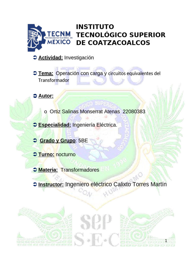 Tarea | PDF | Transformador | Ingenieria Eléctrica