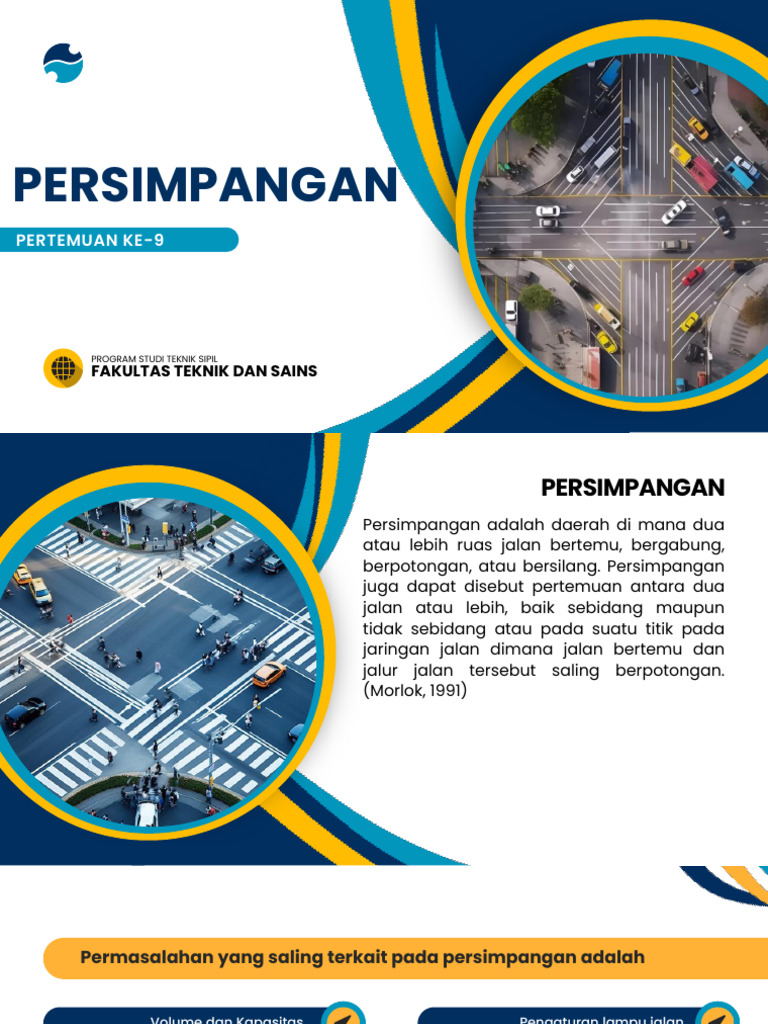 Pertemuan 9 - Simpang Tak Bersinyal | PDF