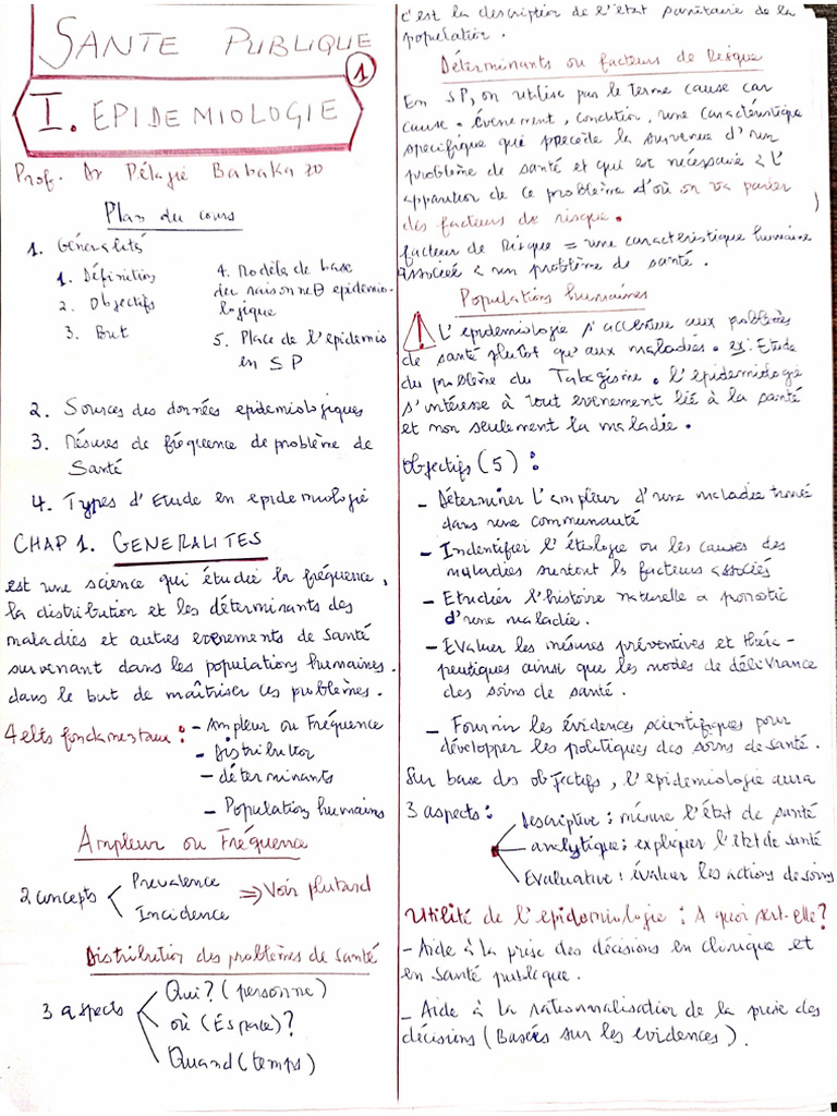 Epidemio Notes | PDF