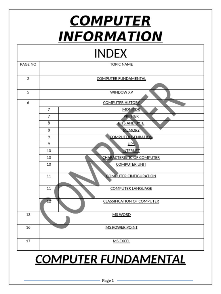 Computer Information Pdf Random Access Memory Computer Data Storage