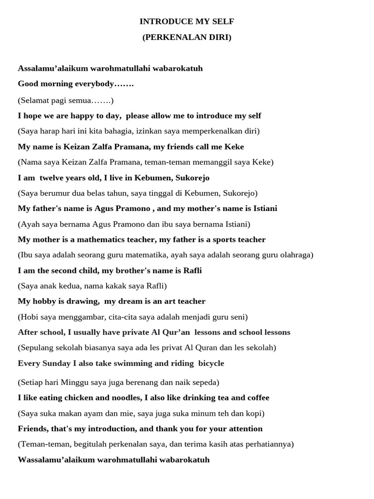 Keke's Introduction | PDF