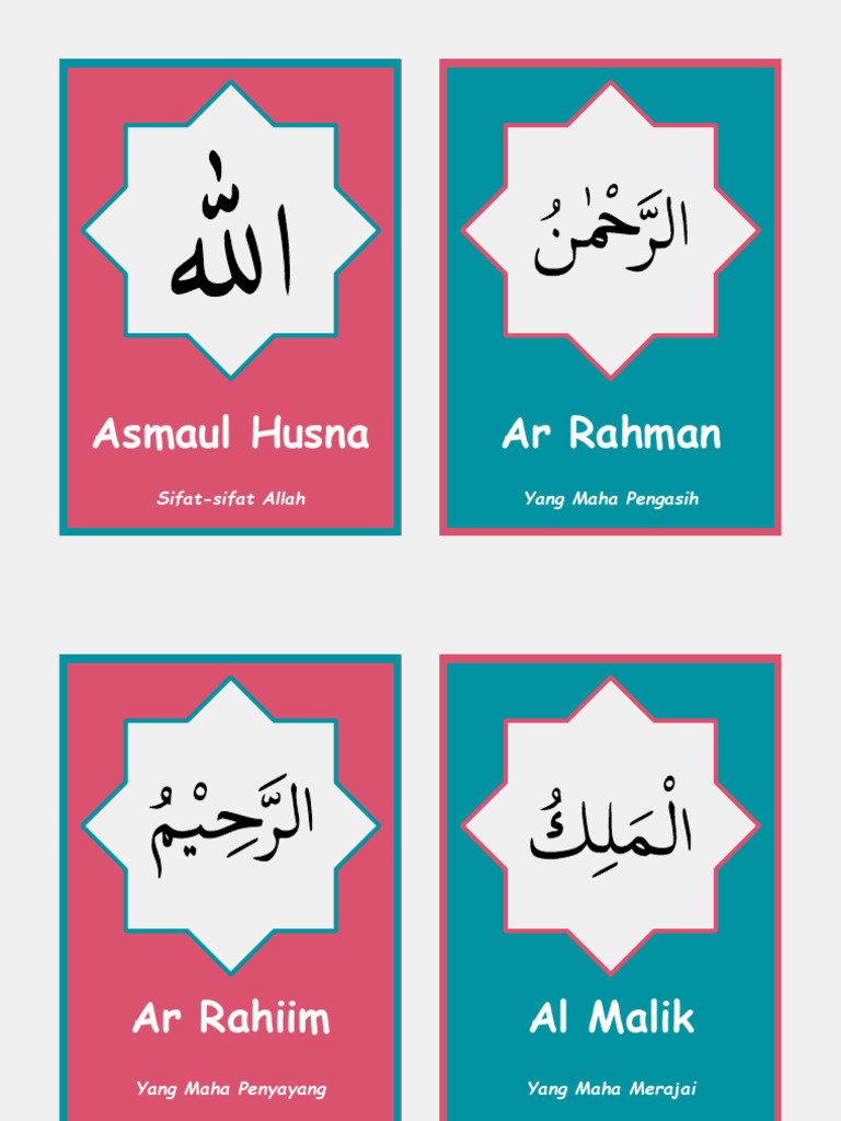 Poster Asmaul Husna dan Artinya | PDF