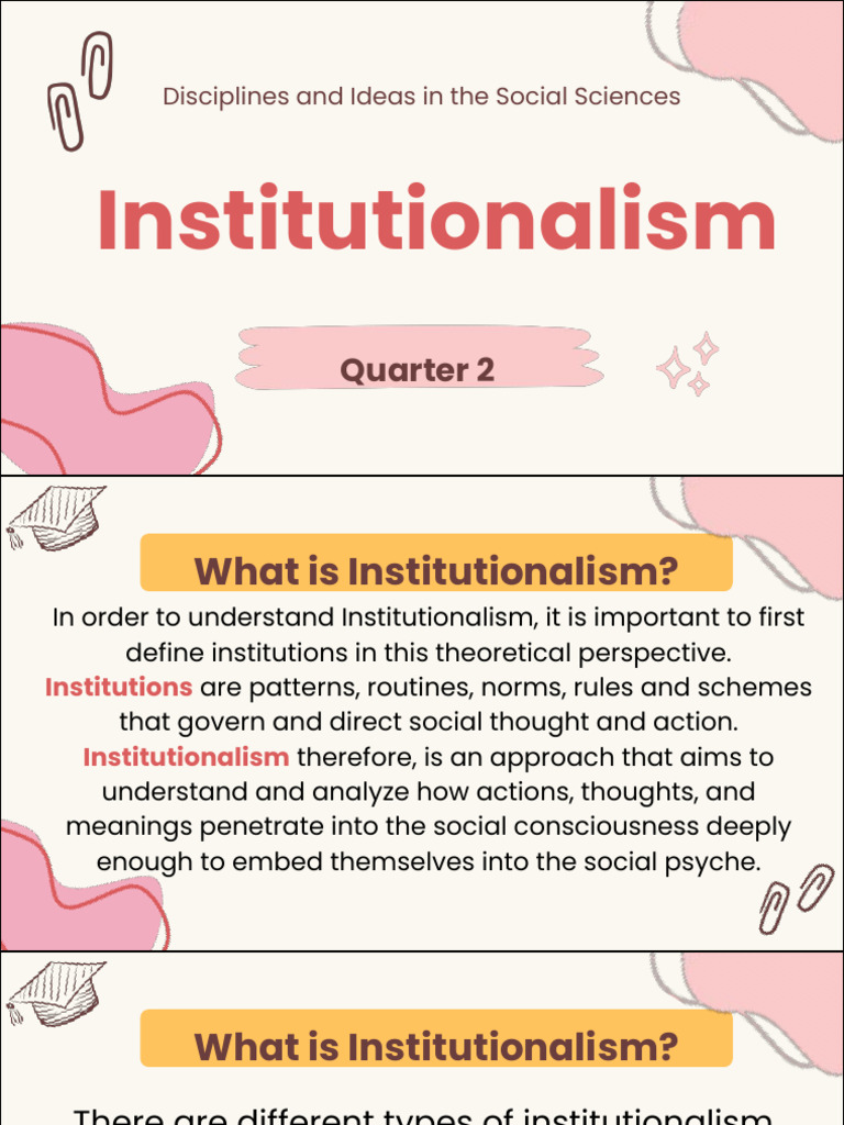 Understanding Institutionalism Concepts | PDF | Institution ...