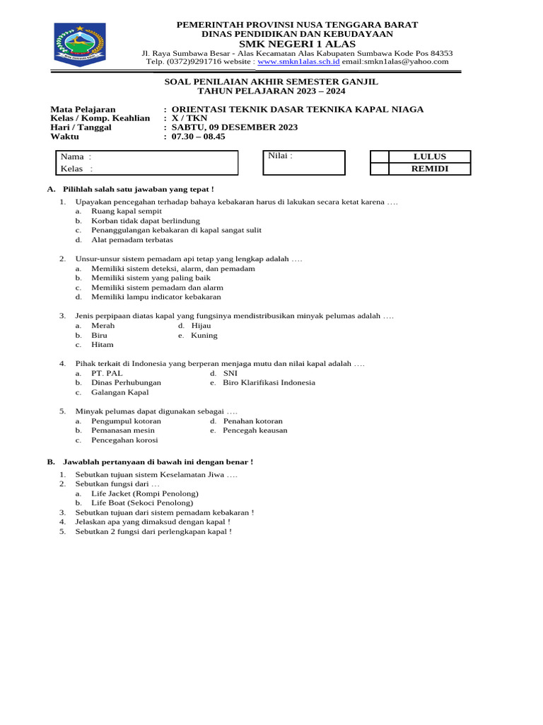 5. ORIENTASI TEKNIK DASAR TEKNIKA KAPAL NIAGA | PDF