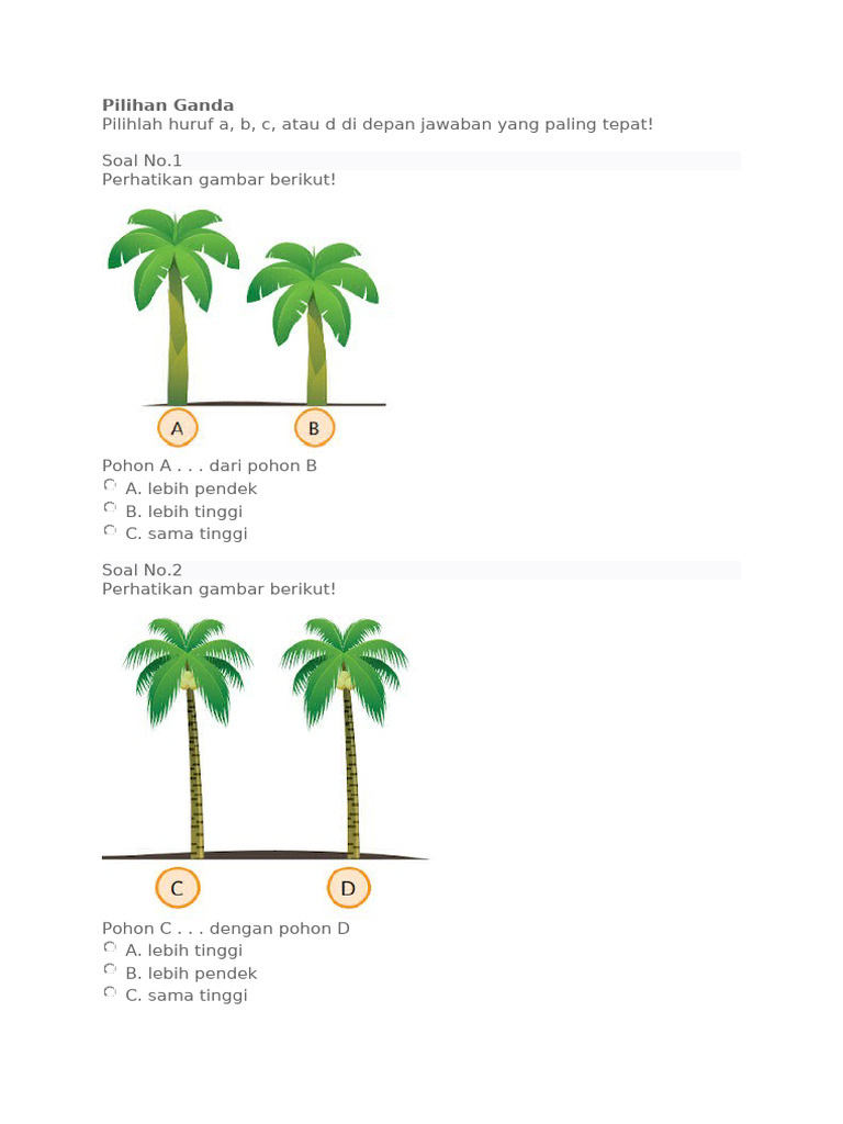 PAT MTK Kelas 1 SOLA | PDF