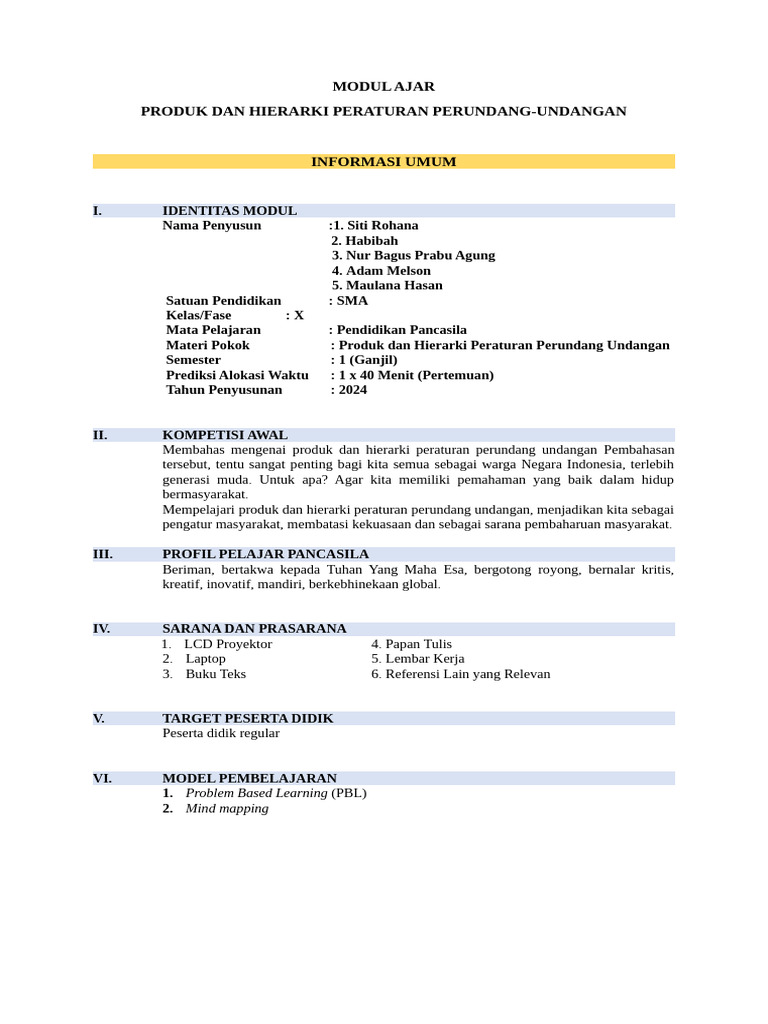 Modul Ajar Kel.8 | PDF