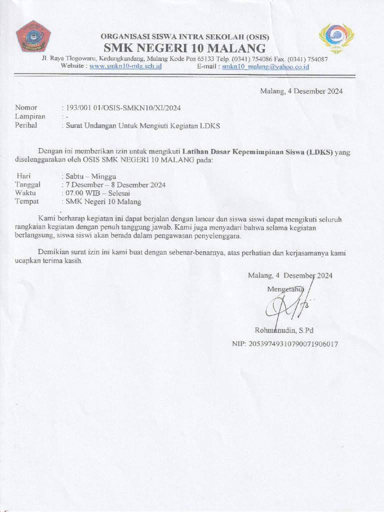 Surat Izin Ldks | PDF