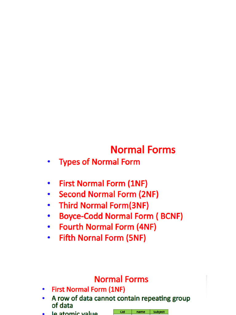 Normal Forms | PDF