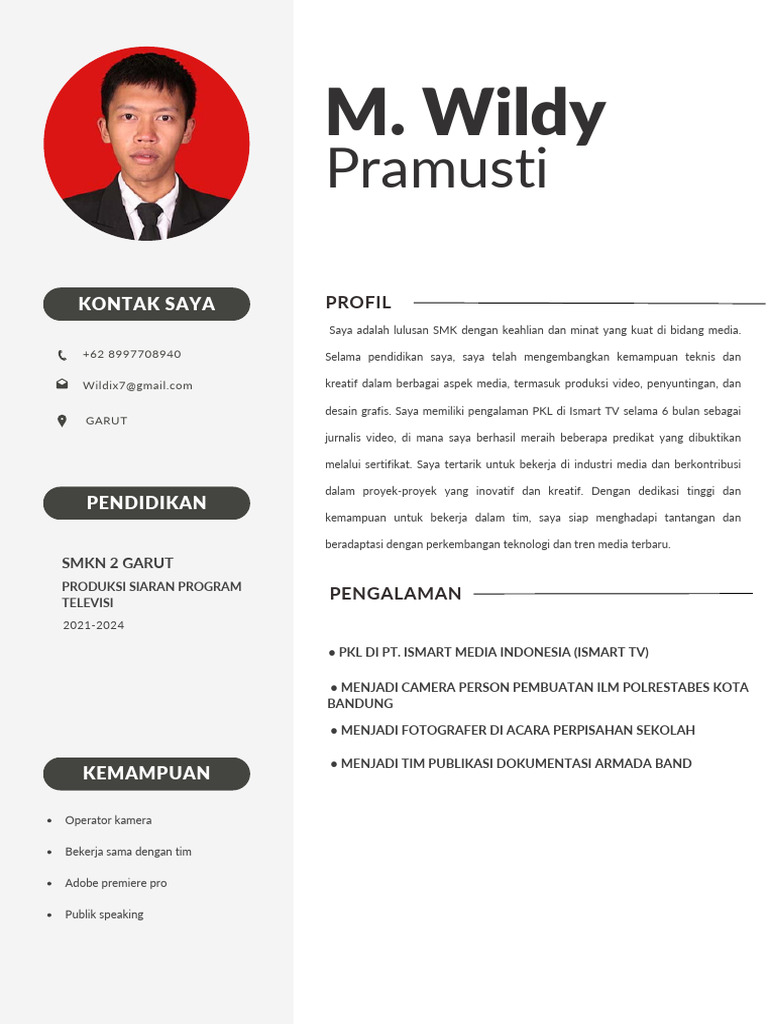 Cv. Muhamad Wildi | PDF