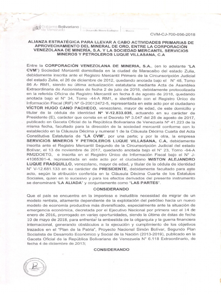 Alianza CVM - CJ - 700 - 056 - 2018 | PDF