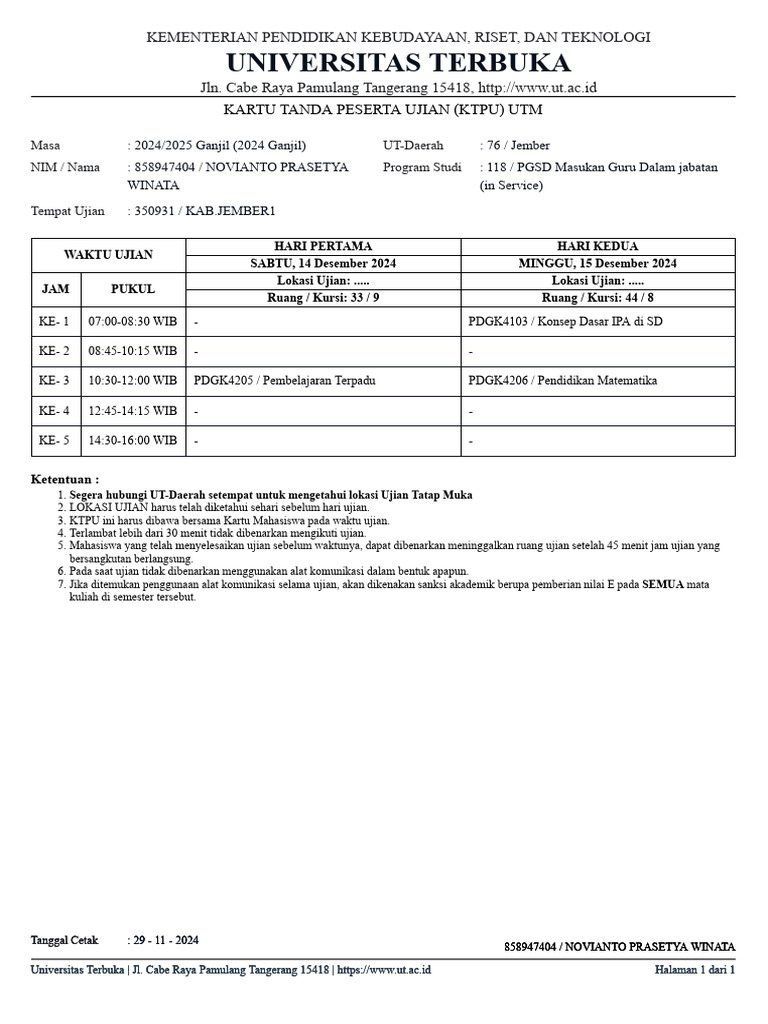 Ktpu Utm - 858947404 | PDF