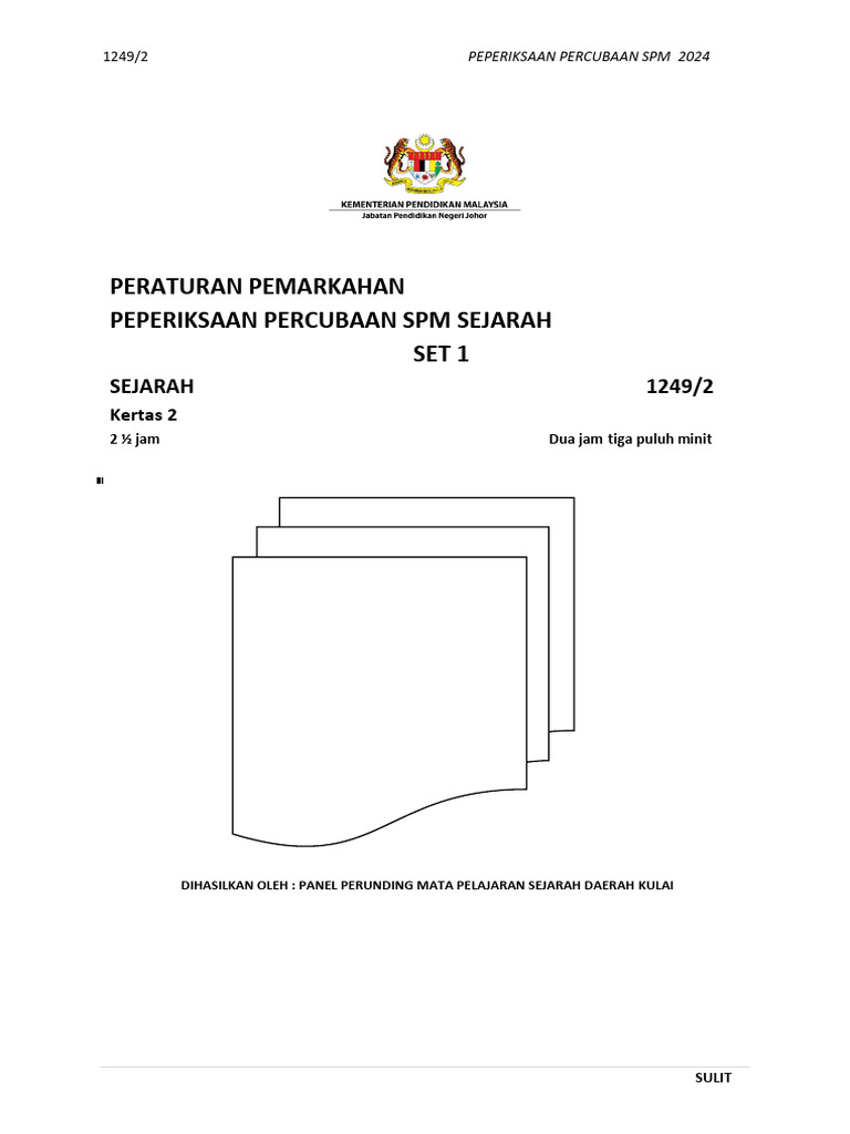 3.2024 Trial Sej Skema k1 Kulai | PDF