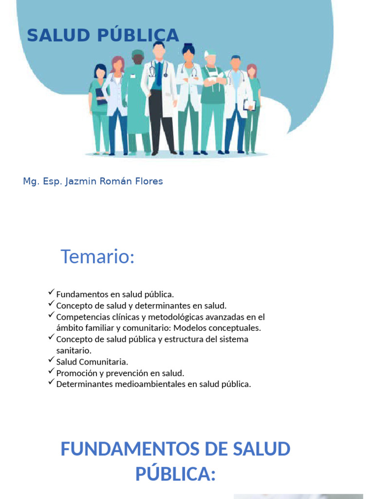 CURSO SALUD PUBLICA- MG. JAZMIN ROMAN FLORES (1) | PDF | Promoción de ...