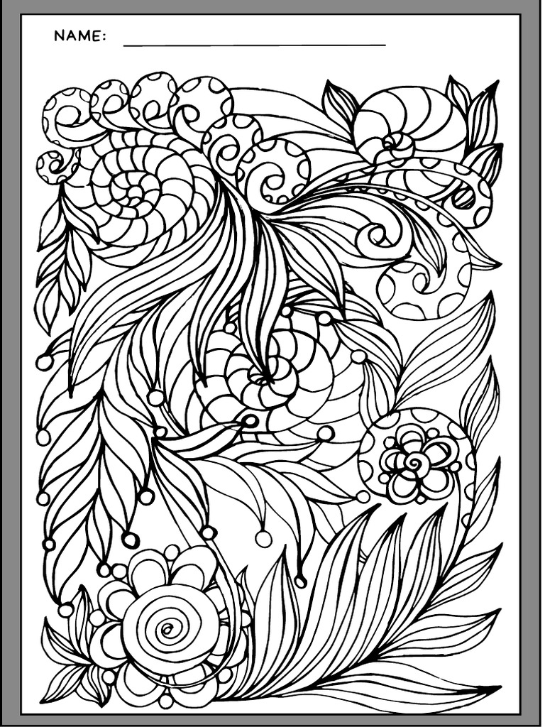 Minimalist Mandala Coloring Worksheet | PDF