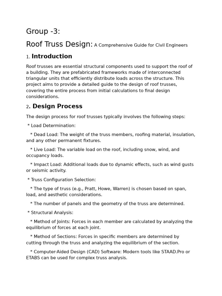 roof truss design | PDF | Truss | Structural Load