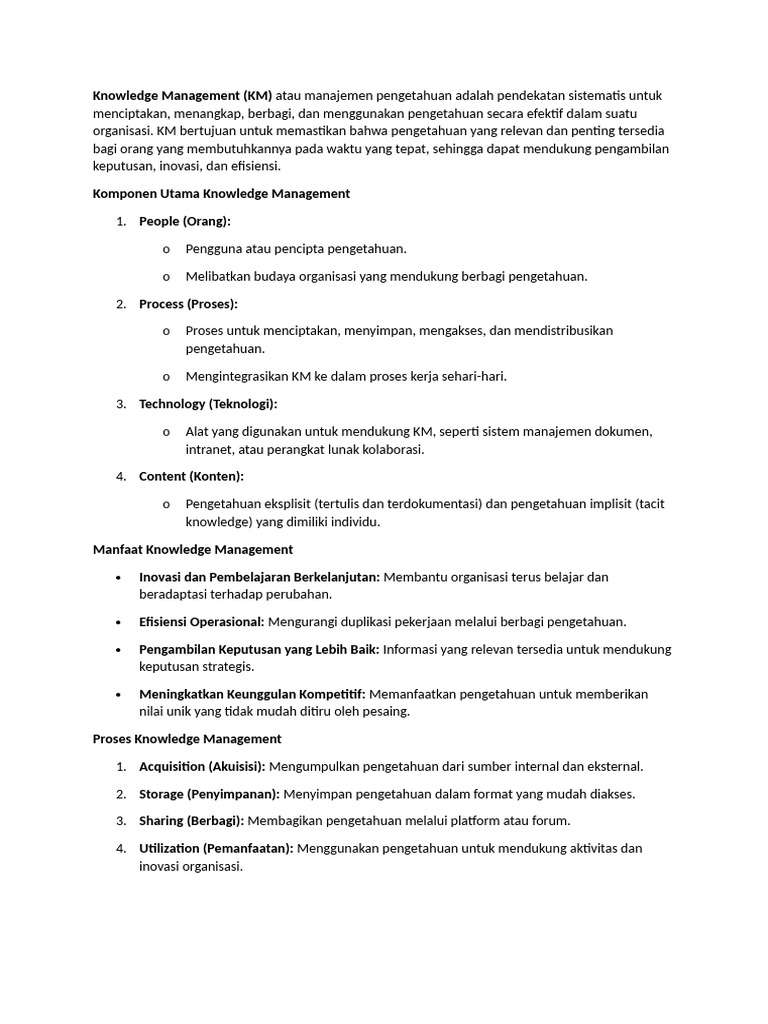 Knowledge Management | PDF