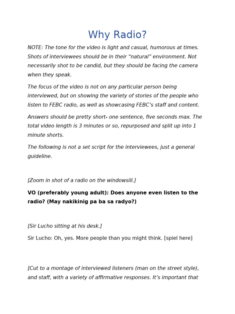 Why_Radio_1 | PDF