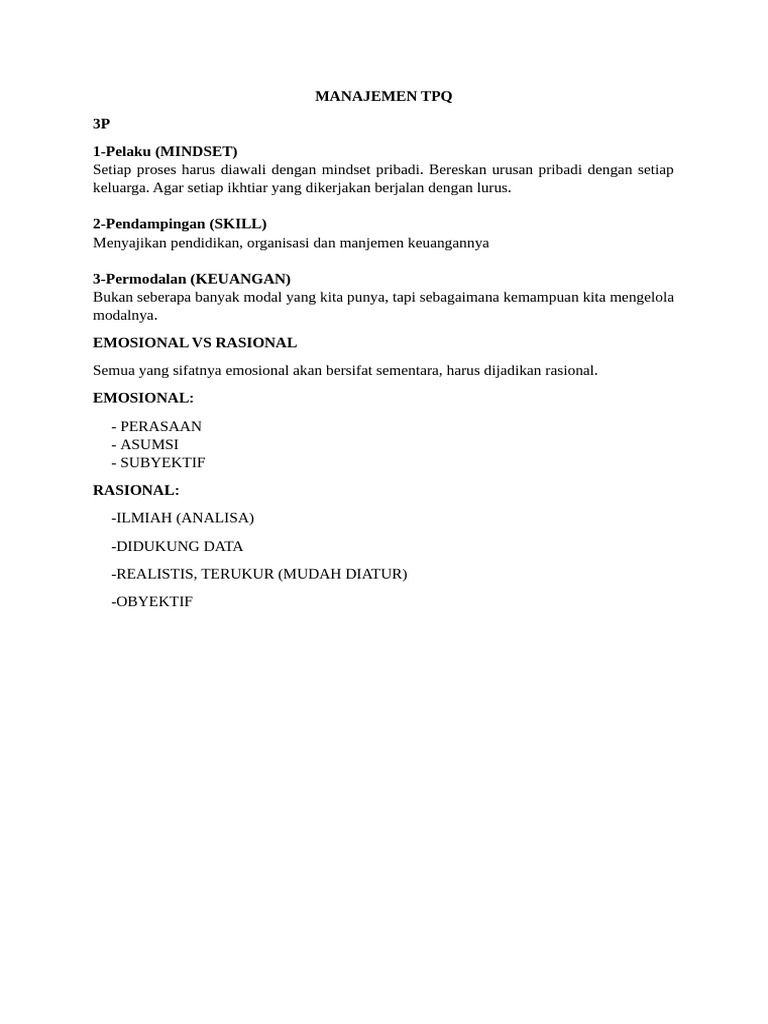 Manajemen TPQ | PDF