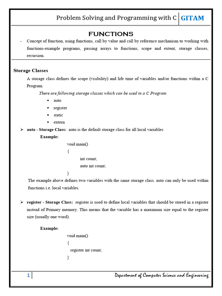 Functions_6 | PDF | Scope (Computer Science) | Variable (Computer Science) Functions_6 | PDF | Scope (Computer Science) | Variable (Computer Science)