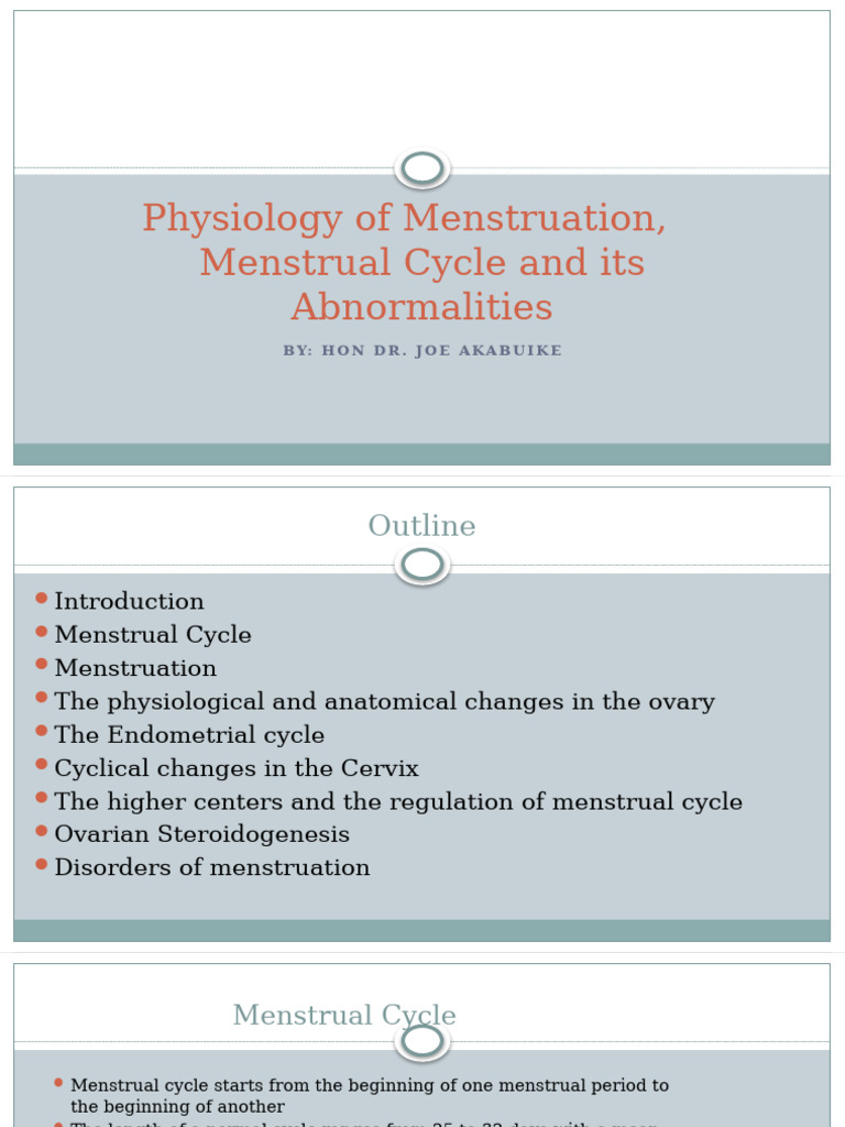 Physiology of Menstruation, Menstrual Cycle and Its Abnormalities | PDF ...