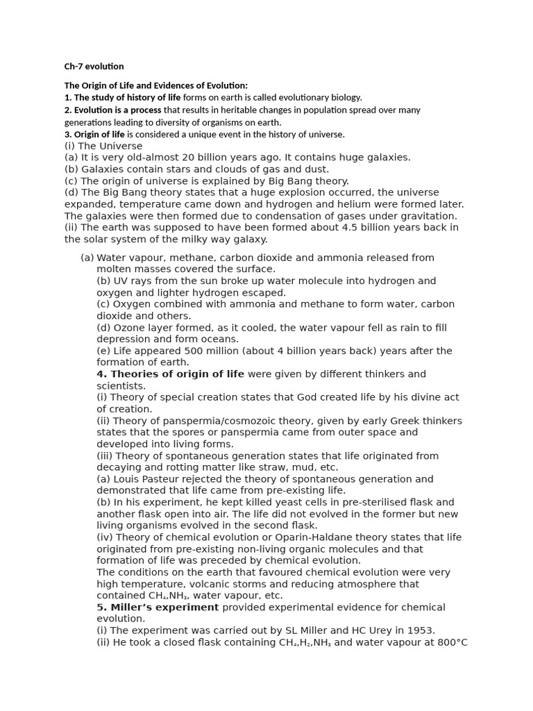 12 Bio Evolution | PDF | Abiogenesis | Homo