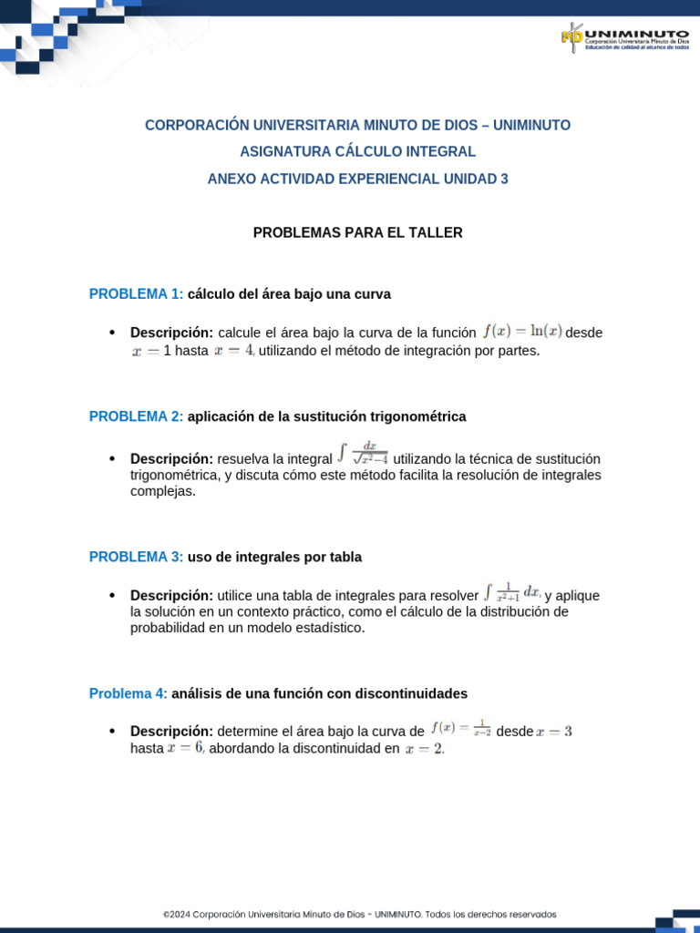 Anexo - 3 - Problemas A Resolver | PDF
