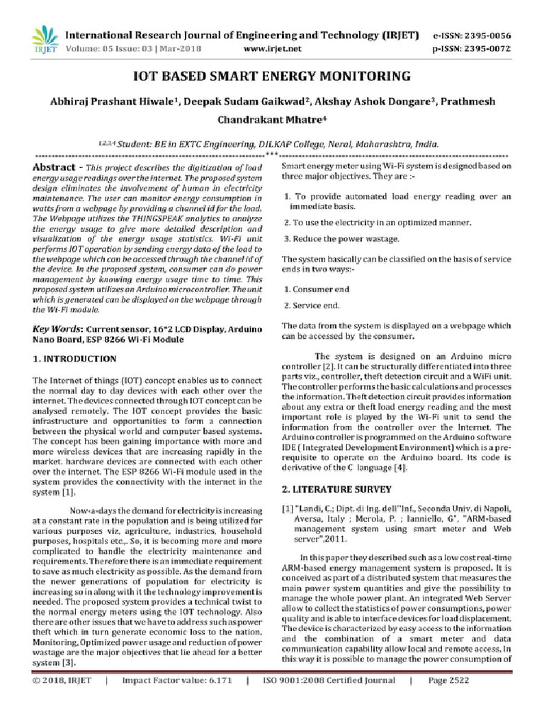 IRJET- Iot Based Smart Energy Monitoring - 20240423_092320 | PDF IRJET- Iot Based Smart Energy Monitoring - 20240423_092320 | PDF