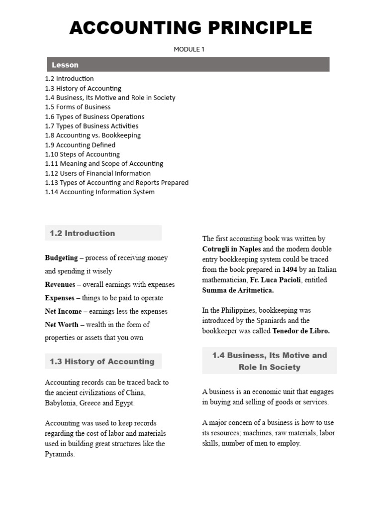 Accounting Principle | PDF | Partnership | Business