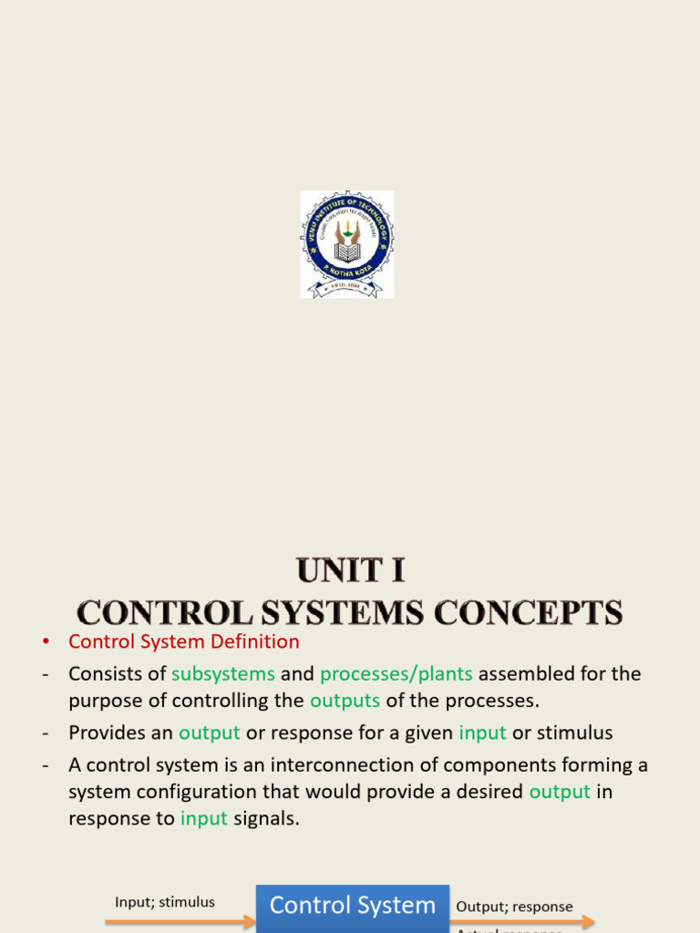 JNTUA Control Systems Engineering PPT Notes - R20 | PDF | Control ...