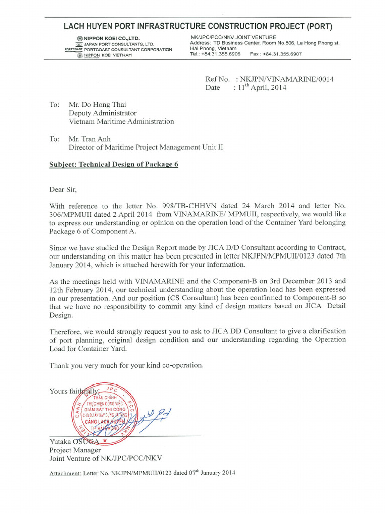 Tai Trong Bai NKJPN-VINAMARINE-0014 | PDF