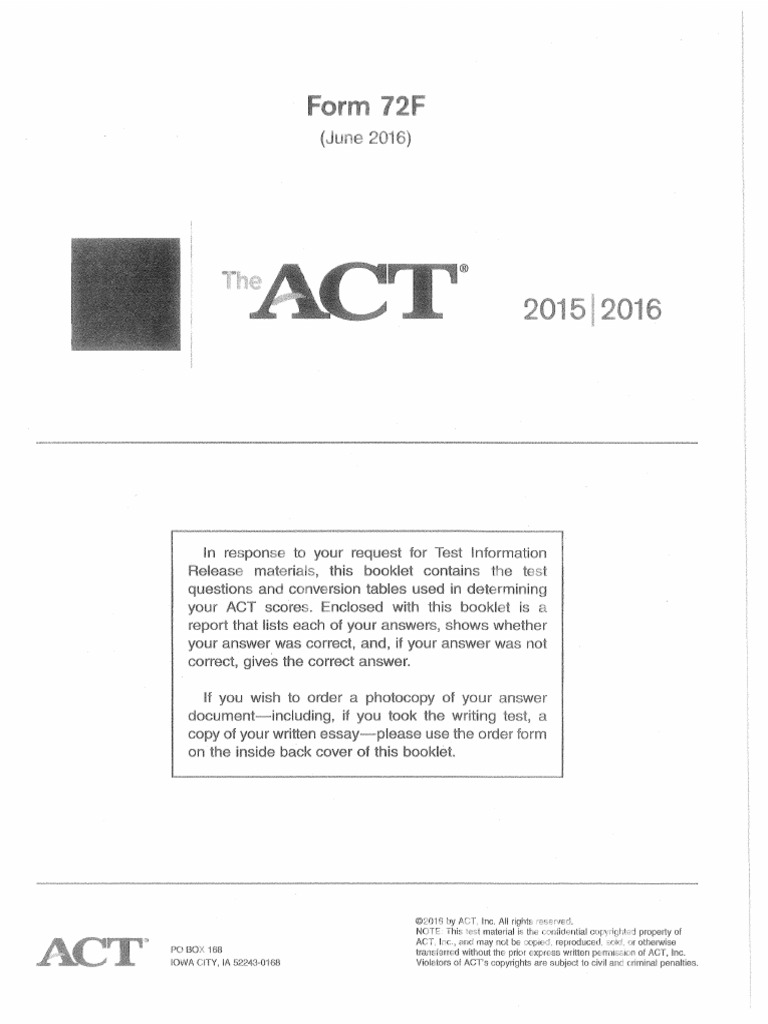 ACT 201606 Form 72F | PDF
