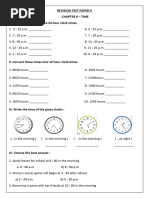 24 Hour Clock Worksheet | PDF