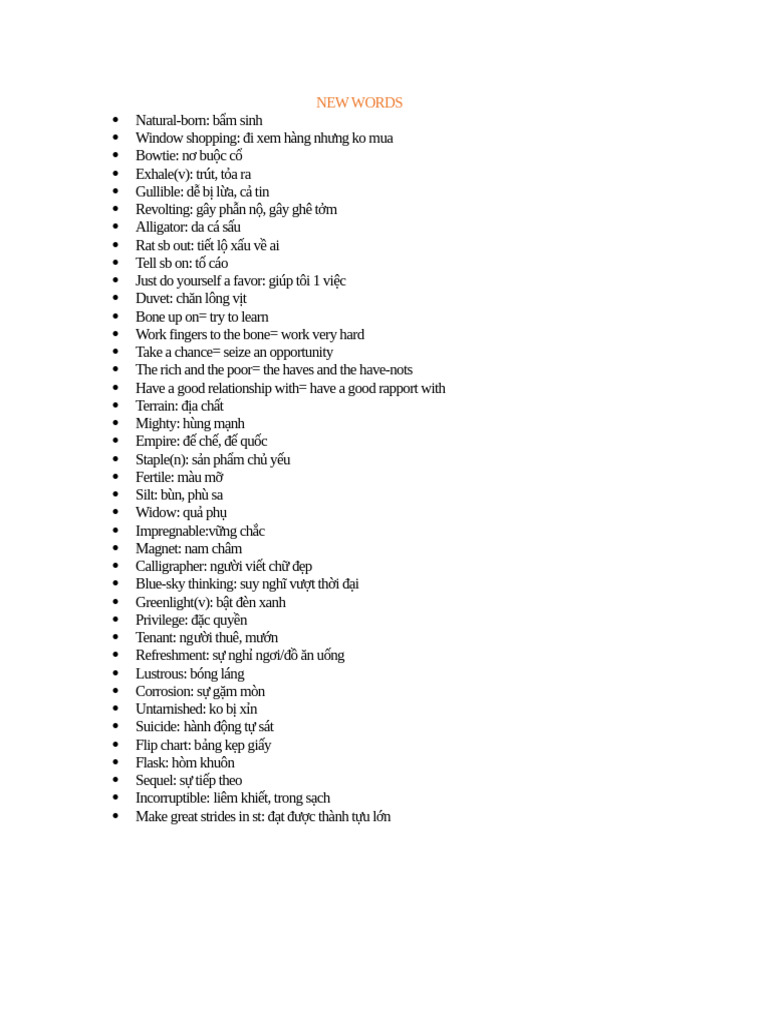 NEW WORDS | PDF