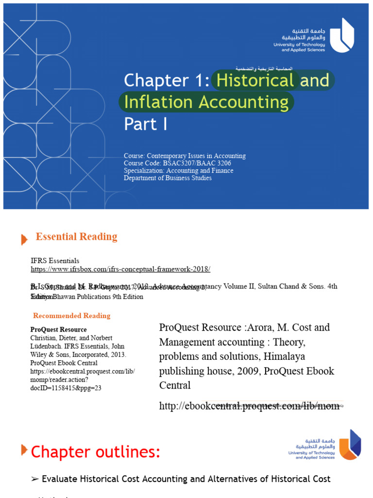 Chapter 1 Historial Accoutning | PDF | Historical Cost | Fair Value