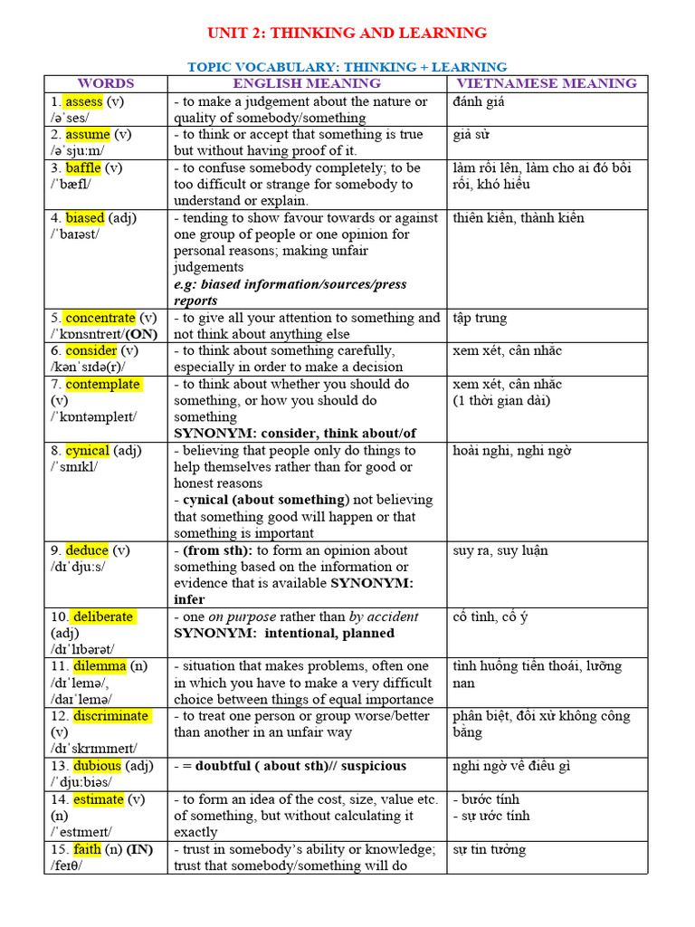 Destination c1.2. Unit 2 | PDF | Cognition | Cognitive Science