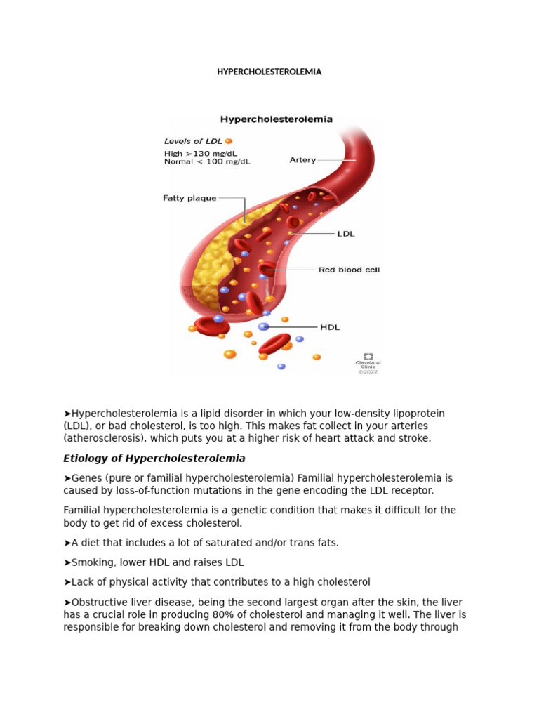 Hypercholesterolemia | PDF