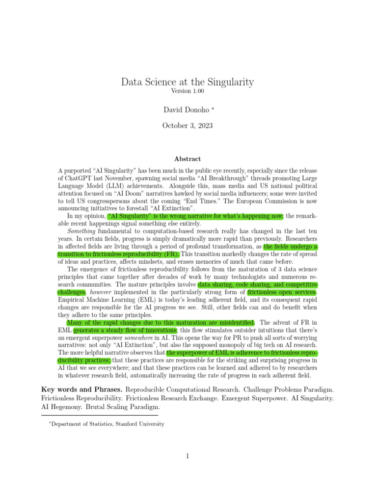 Frictionless Reproducibility in AI | PDF | Technological Singularity | Data