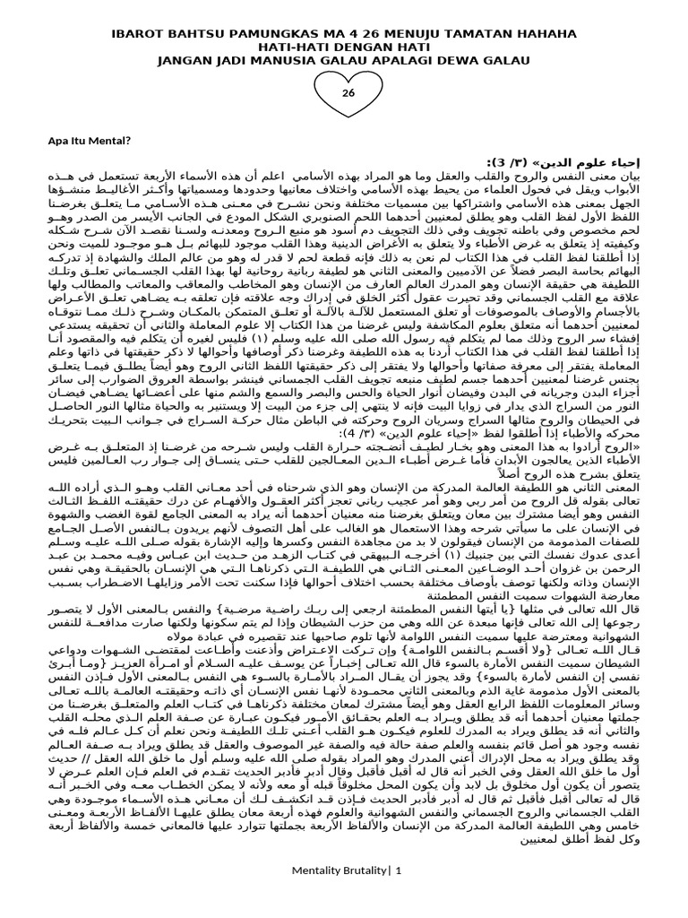 IBAROT BAHTSU PAMUNGKAS MA 4 26 MENUJU TAMATAN HAHAHA | PDF