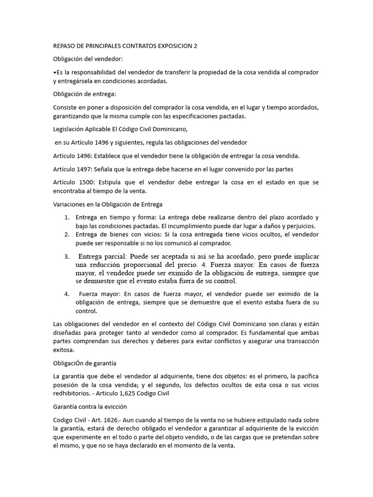 REPASO DE PRINCIPALES CONTRATOS EXPOSICION 2 y 3 | PDF | Bancos | Pagos