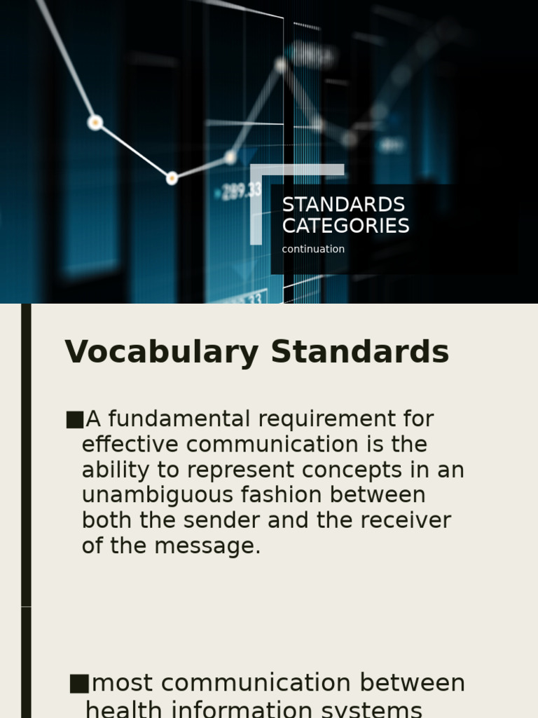 Standards categories | PDF | Standardization | Health Care