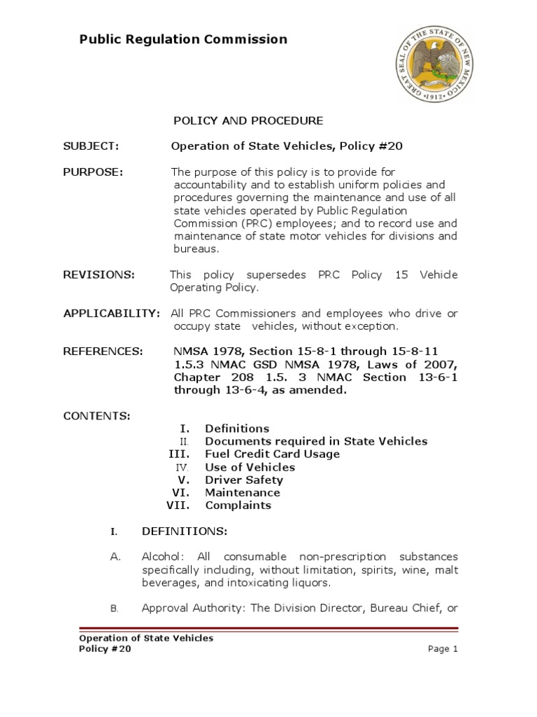New PRC Vehicle Policy | PDF | Traffic Ticket | Traffic Collision