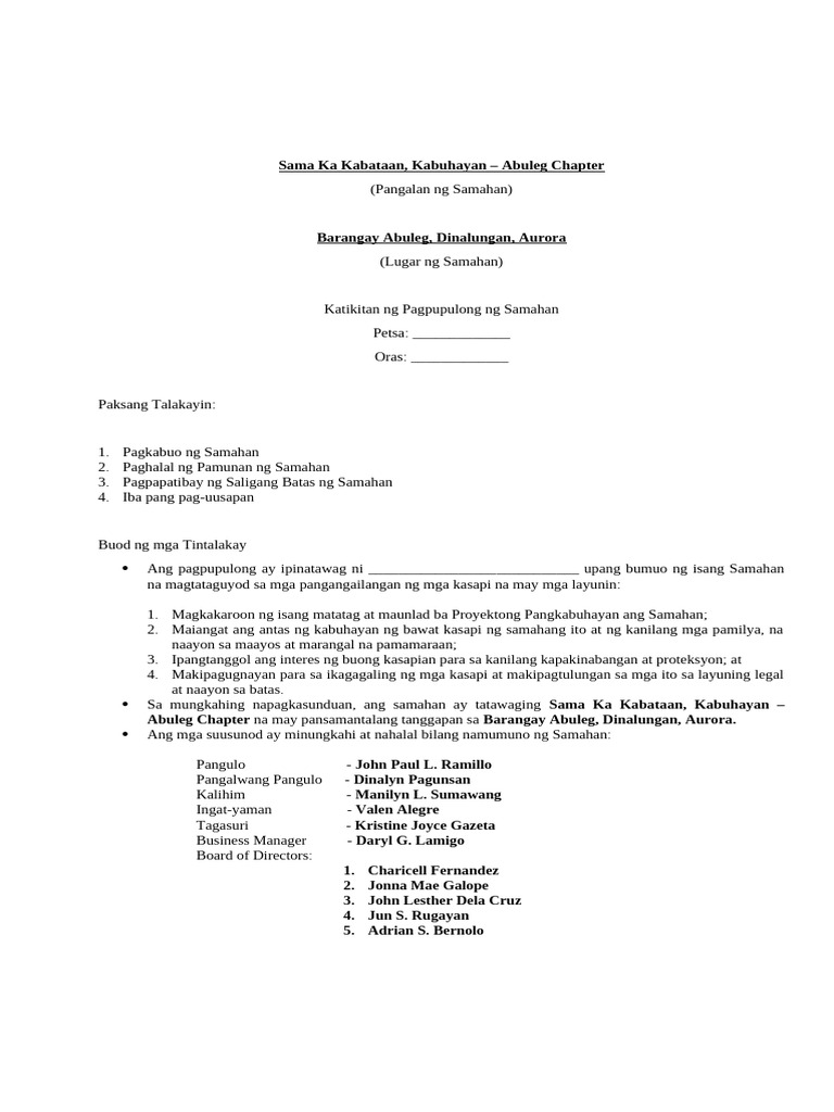 Sama Ka Kabataan Kabuhayan | PDF