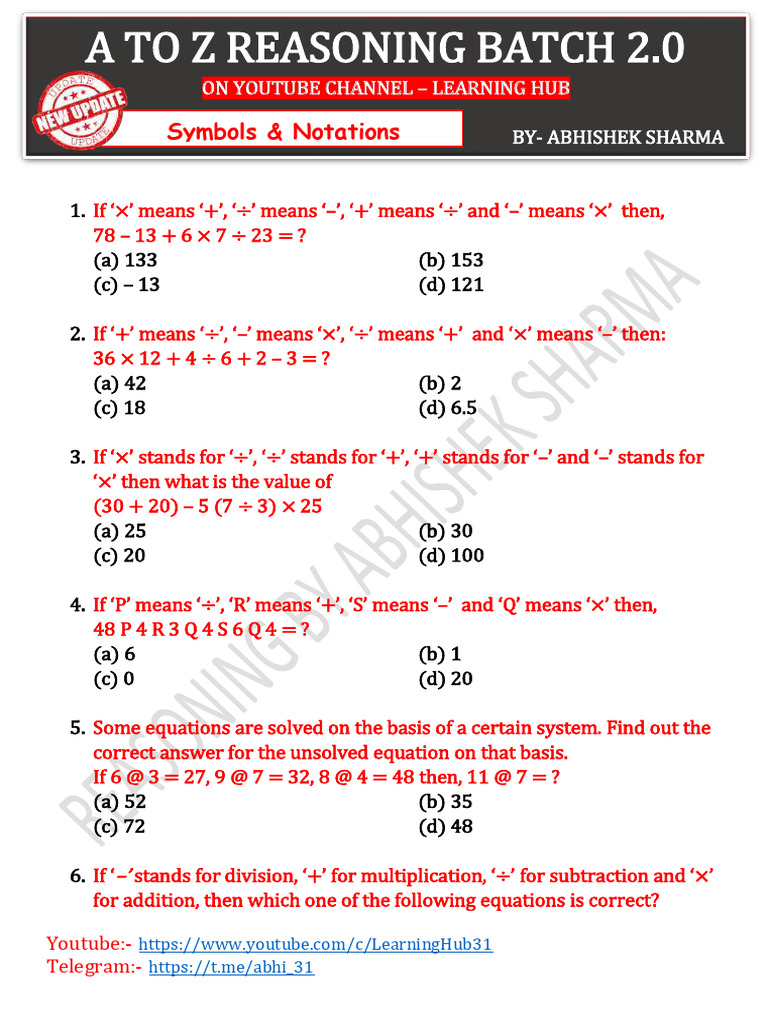 AtoZ 2.0 - Symbols & Notations | PDF | Multiplication | Mathematics