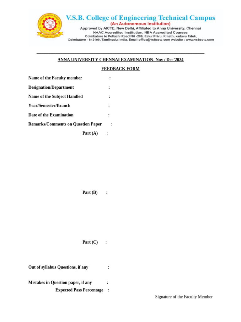 feed back form (4) | PDF