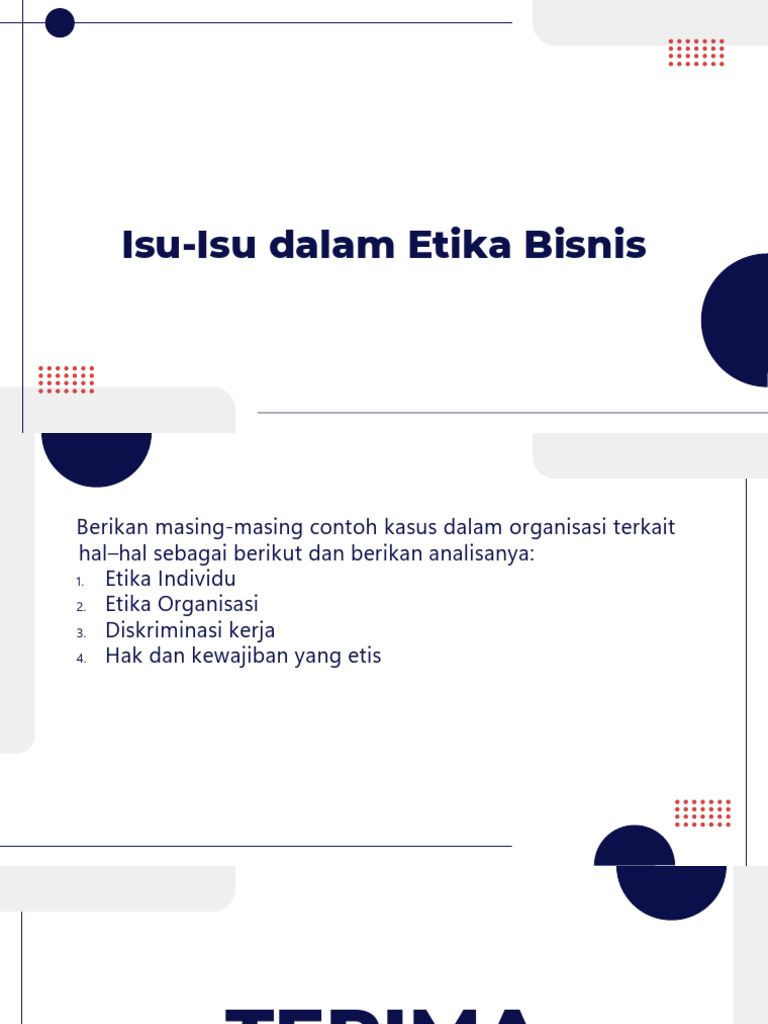 Etika Bisnis: Isu dan Contoh Kasus | PDF
