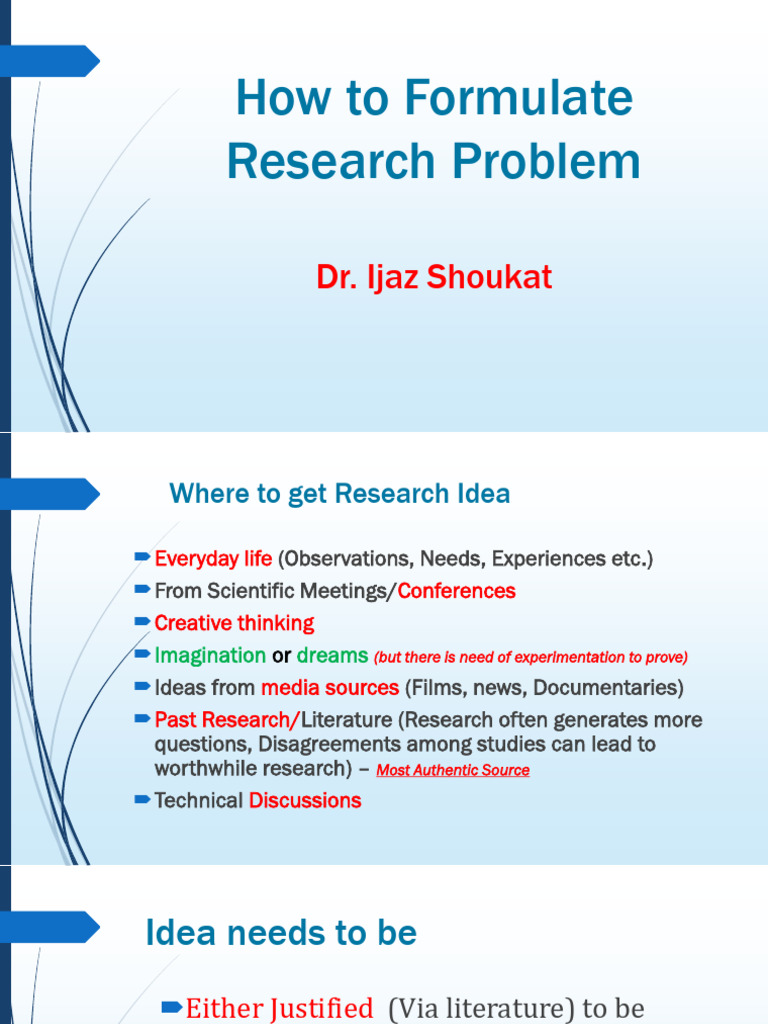 3-How To Formulate Research Problem and Literature Review | PDF ...