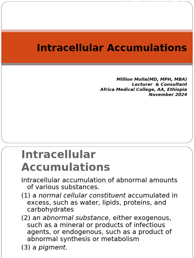 3 Cell Injury Intracellular Accumulations 3 | PDF | Amyloid | Cholesterol